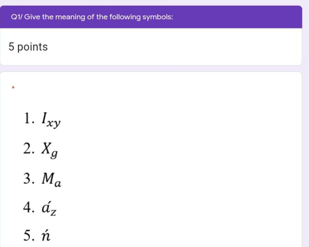Solved Q1/ Give the meaning of the following symbols: 5 | Chegg.com