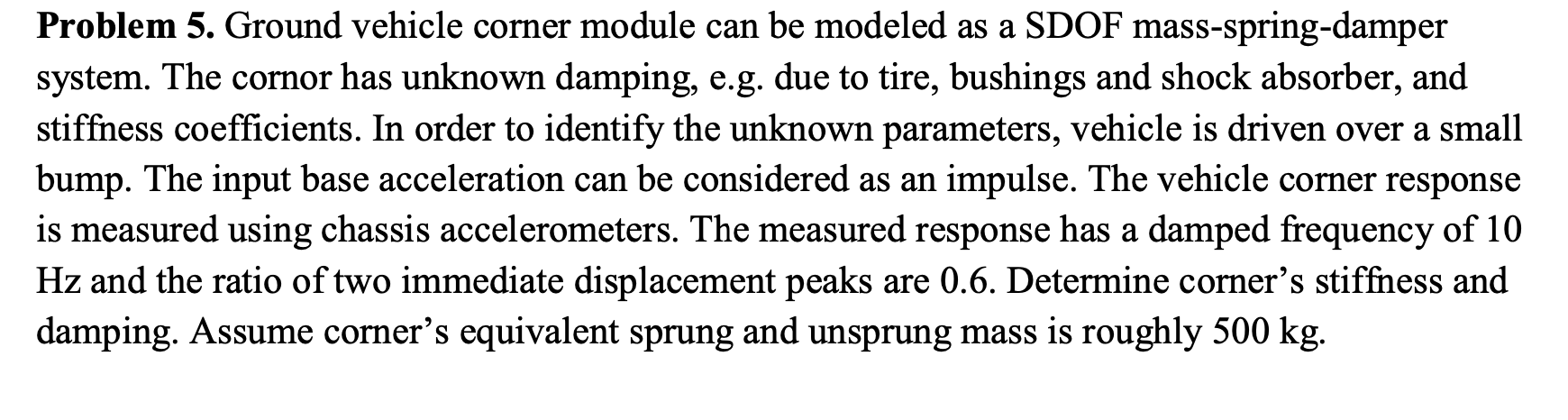 Solved Problem 5. Ground vehicle corner module can be | Chegg.com