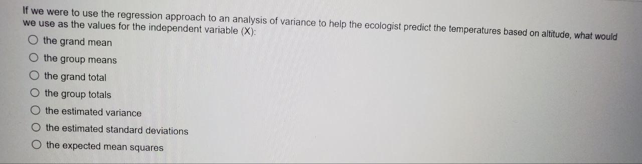 Solved If We Were To Use The Regression Approach To An