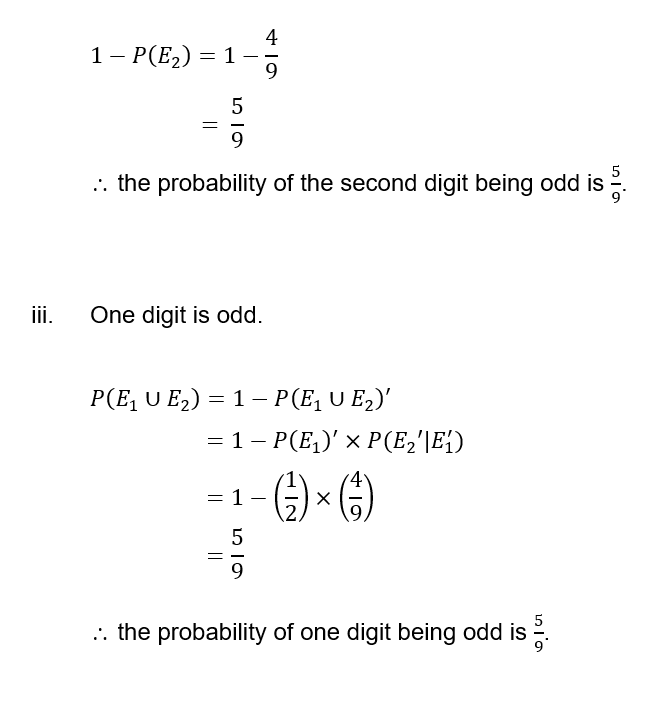 Solved Two digits are to be chosen at random, one after the | Chegg.com