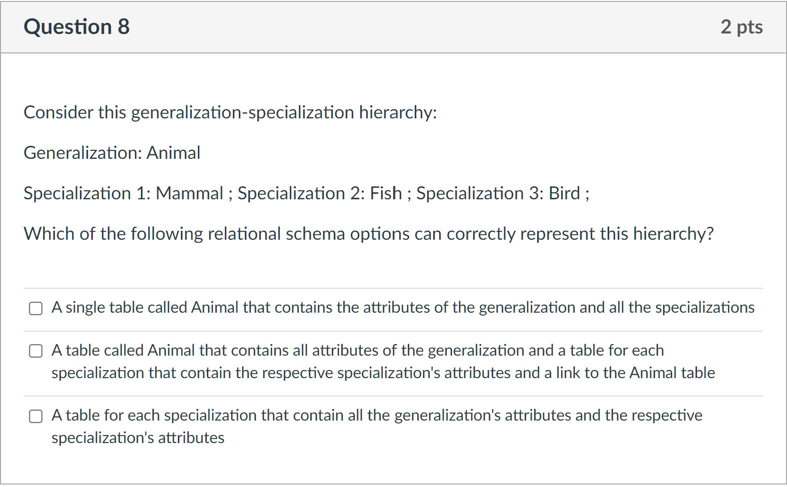 Solved Question 8 2 pts Consider this | Chegg.com