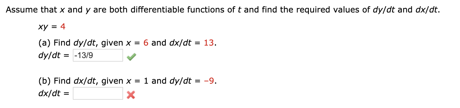 Solved Assume that x and y are both differentiable functions | Chegg.com