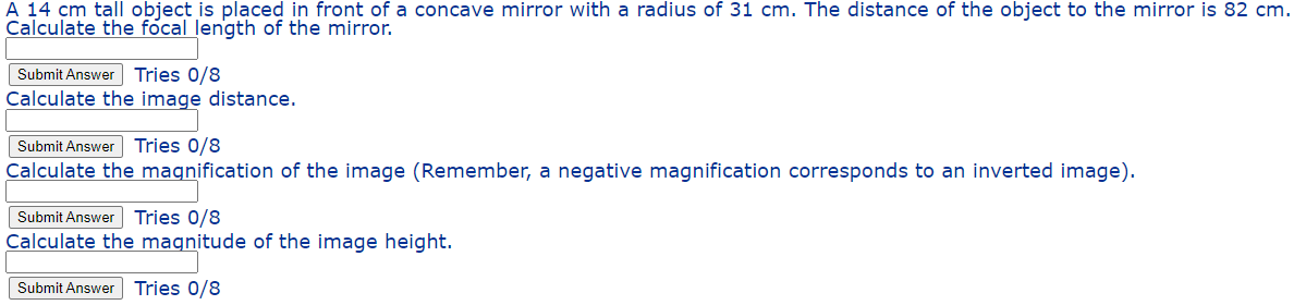 Solved A 14cm ﻿tall object is placed in front of a concave | Chegg.com