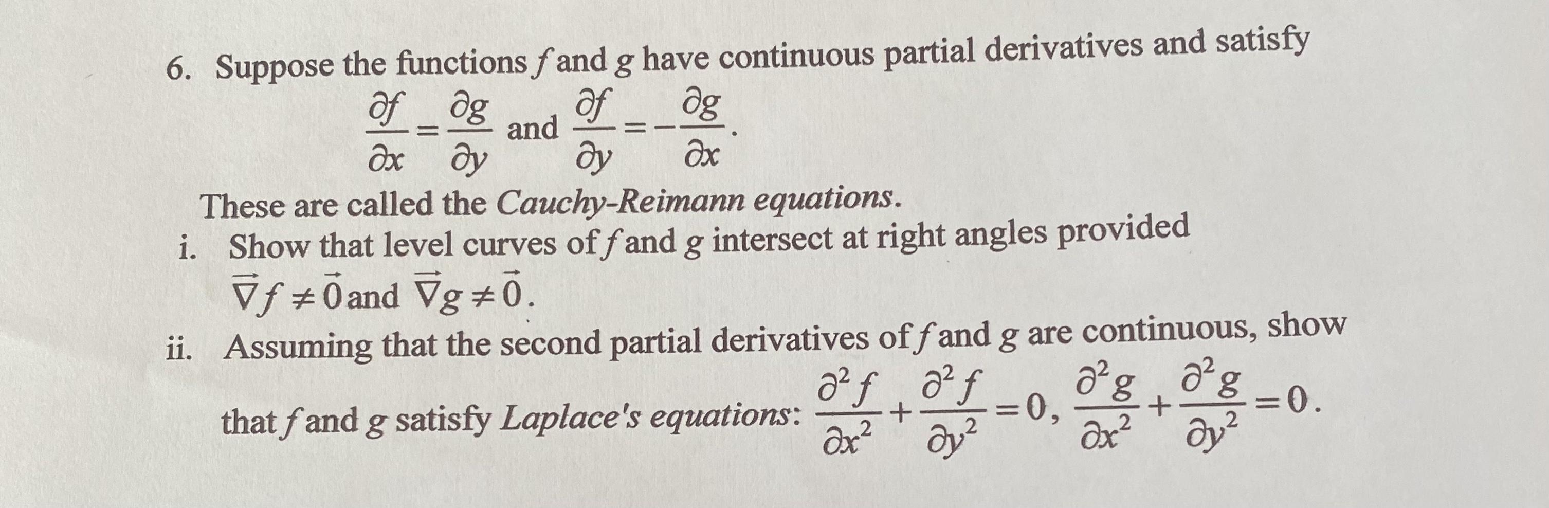 Solved and 6. Suppose the functions f and g have continuous | Chegg.com