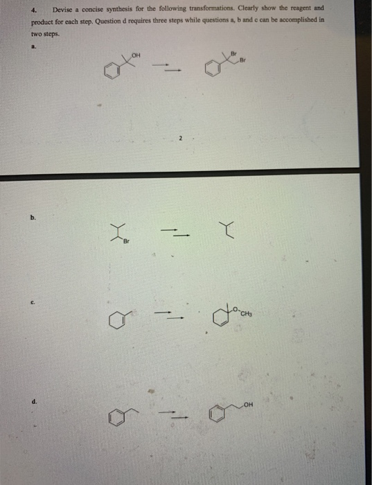 Solved 4. Devise a concise synthesis for the following | Chegg.com