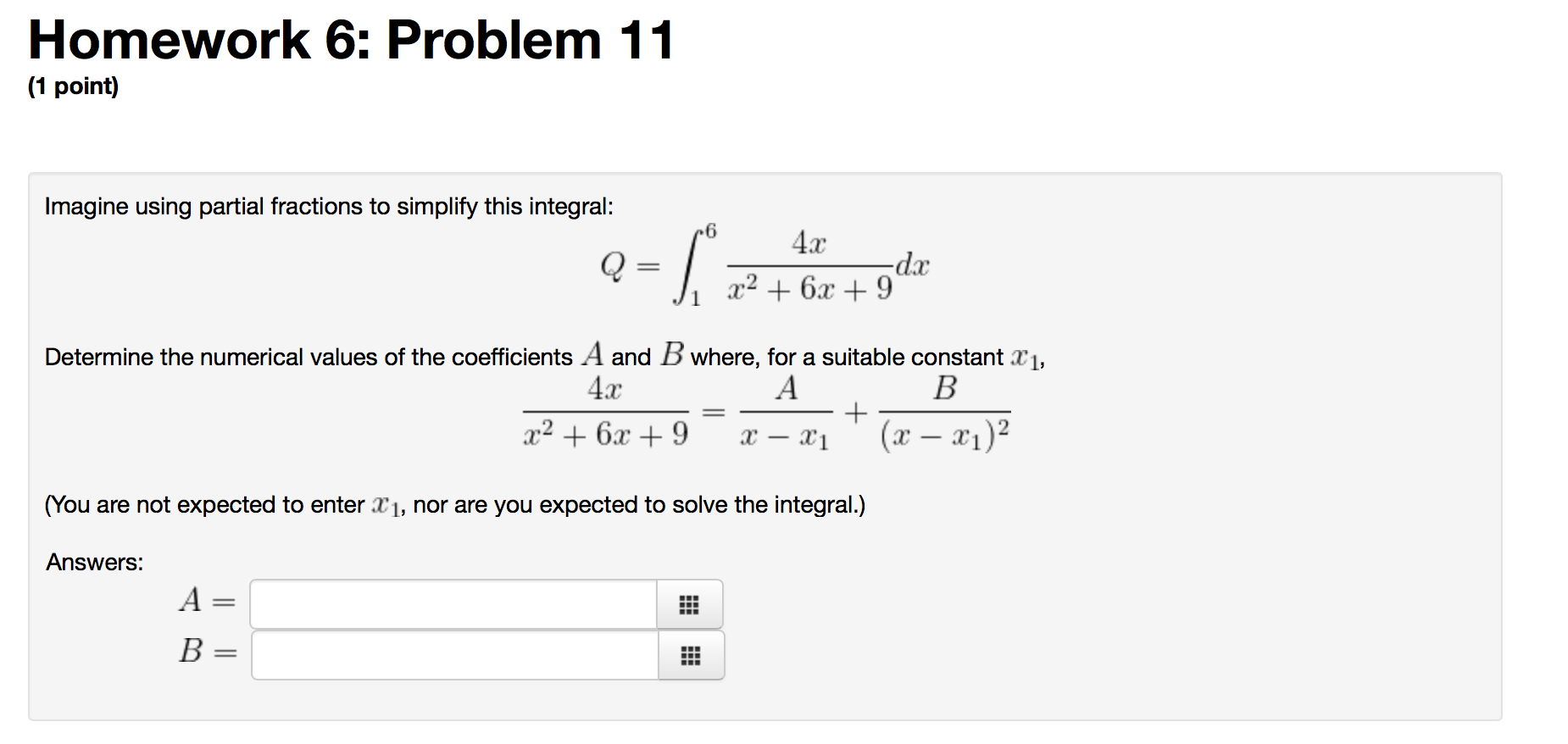 Solved Homework 6: Problem 11 (1 point) Imagine using | Chegg.com