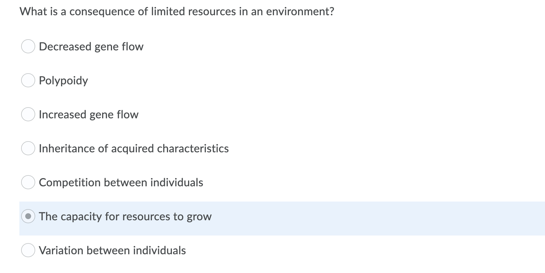Solved What is a consequence of limited resources in an | Chegg.com
