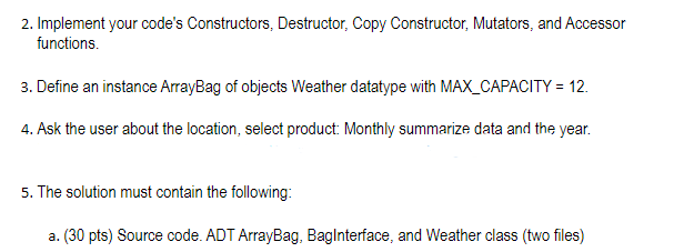 Solved 4. Weather Statistics Write a program that uses a | Chegg.com