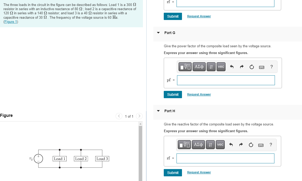 Solved The three loads in the circuit in the figure can be | Chegg.com