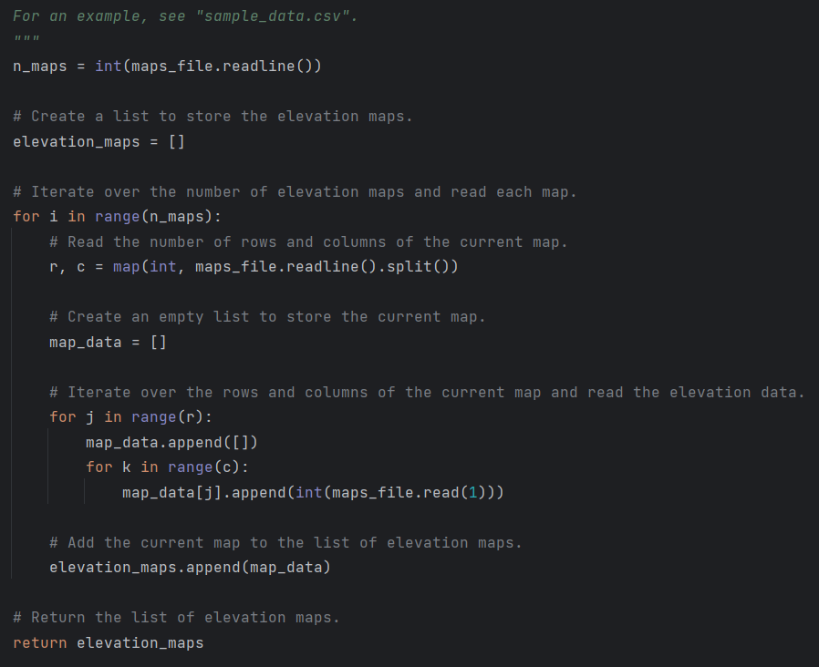 Solved lef write_elevation_maps(maps_file: TextI0, | Chegg.com