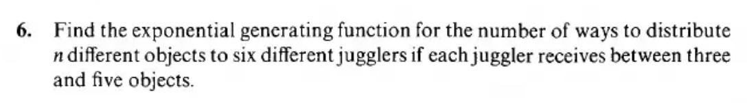 Solved Find The Exponential Generating Function For The