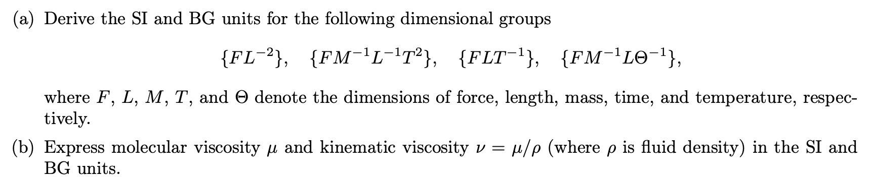 Solved (a) Derive the SI and BG units for the following | Chegg.com