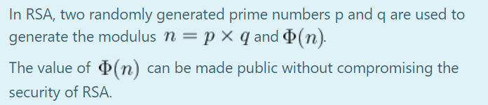 Solved In RSA, two randomly generated prime numbers p and q | Chegg.com