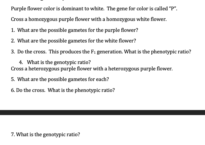 Solved Purple flower color is dominant to white. The gene | Chegg.com