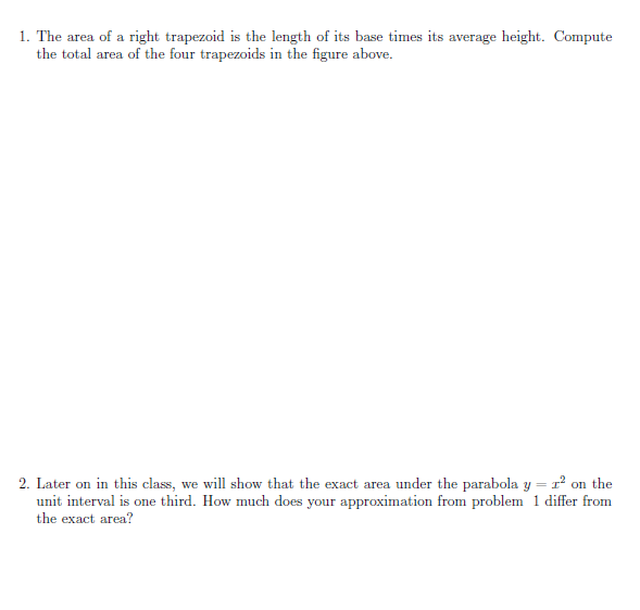 Solved In the discussion of the area problem in the | Chegg.com