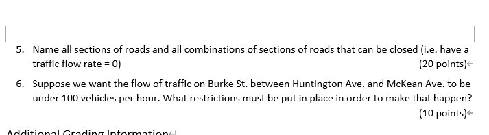 Solved Systems of Equations - Traffic Flowe Below is a | Chegg.com