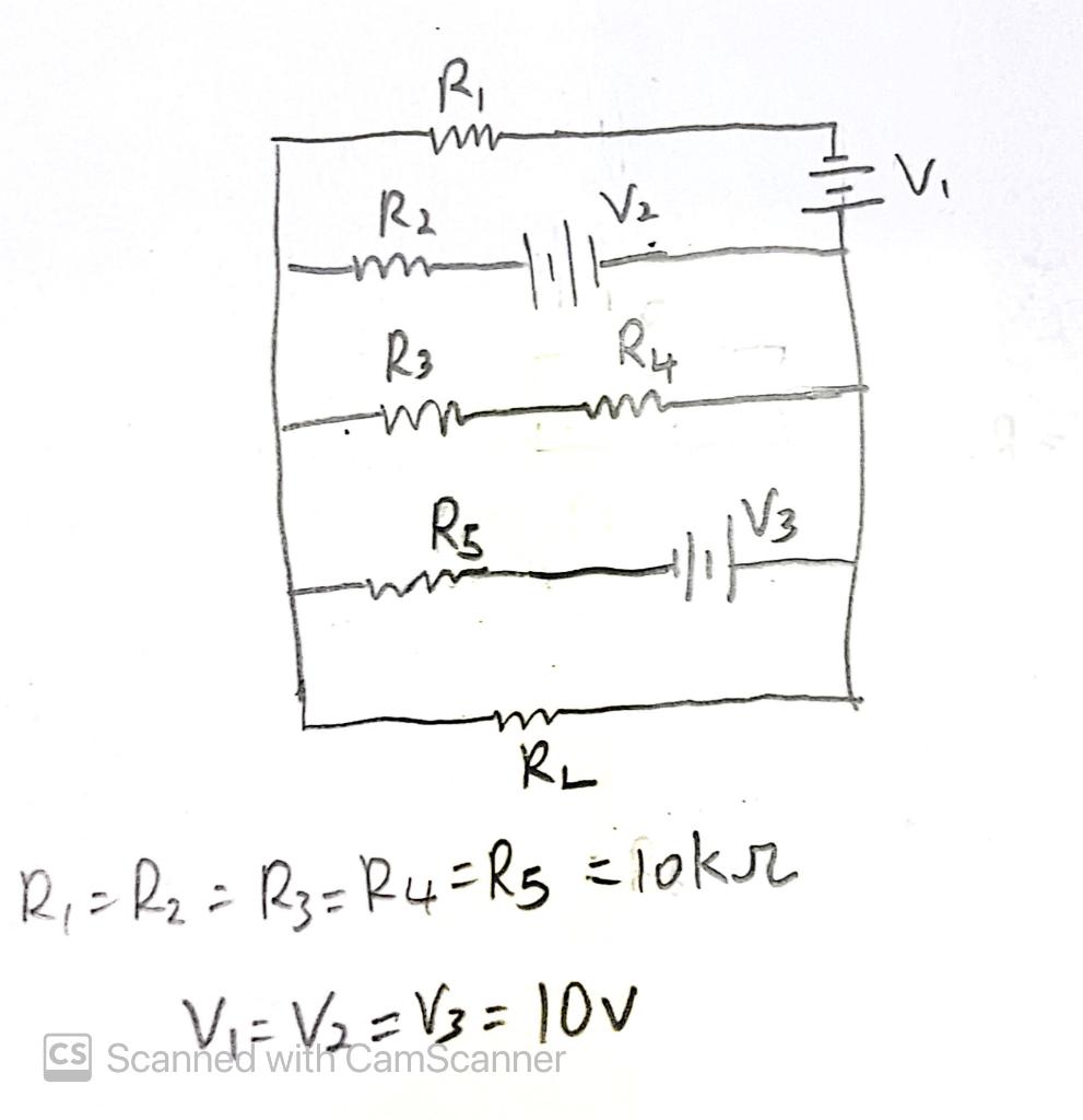 Solved Calculate the Rth and Vth using Thevenin Theorem Use | Chegg.com