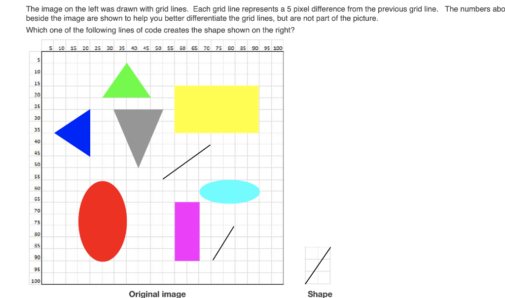 Solved The image on the left was drawn with grid lines. Each | Chegg.com
