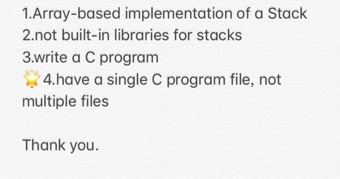 Solved 1.Array-based implementation of a Stack 2.not | Chegg.com