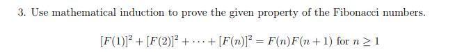 Solved 3. Use mathematical induction to prove the given | Chegg.com