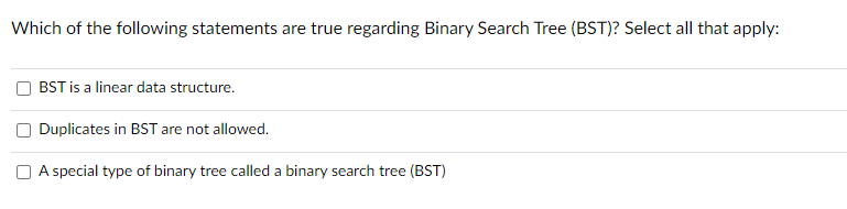 Solved Which of the following statements are true regarding | Chegg.com