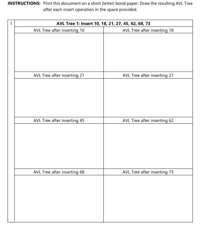 INSTRUCTIONS: Print this document on a short (letter) | Chegg.com
