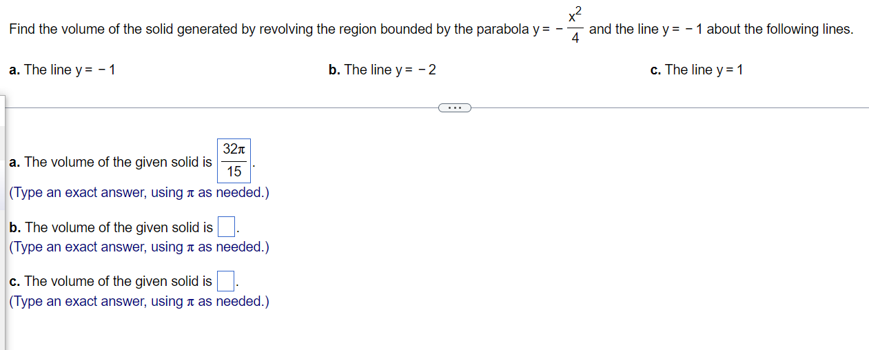 Solved Find the volume of the solid generated by revolving | Chegg.com