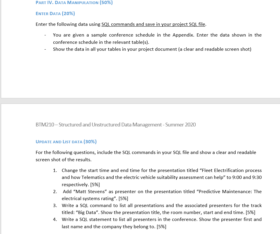 Part Iv Data Manipulation 50 Enter Data 20