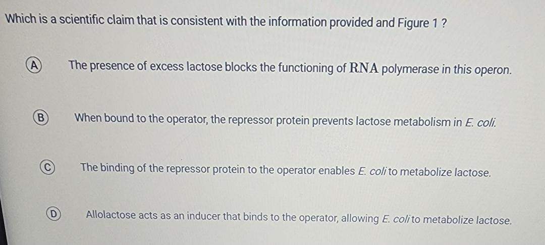 Solved proteins needed for lactose metabolism. Figure 1. | Chegg.com