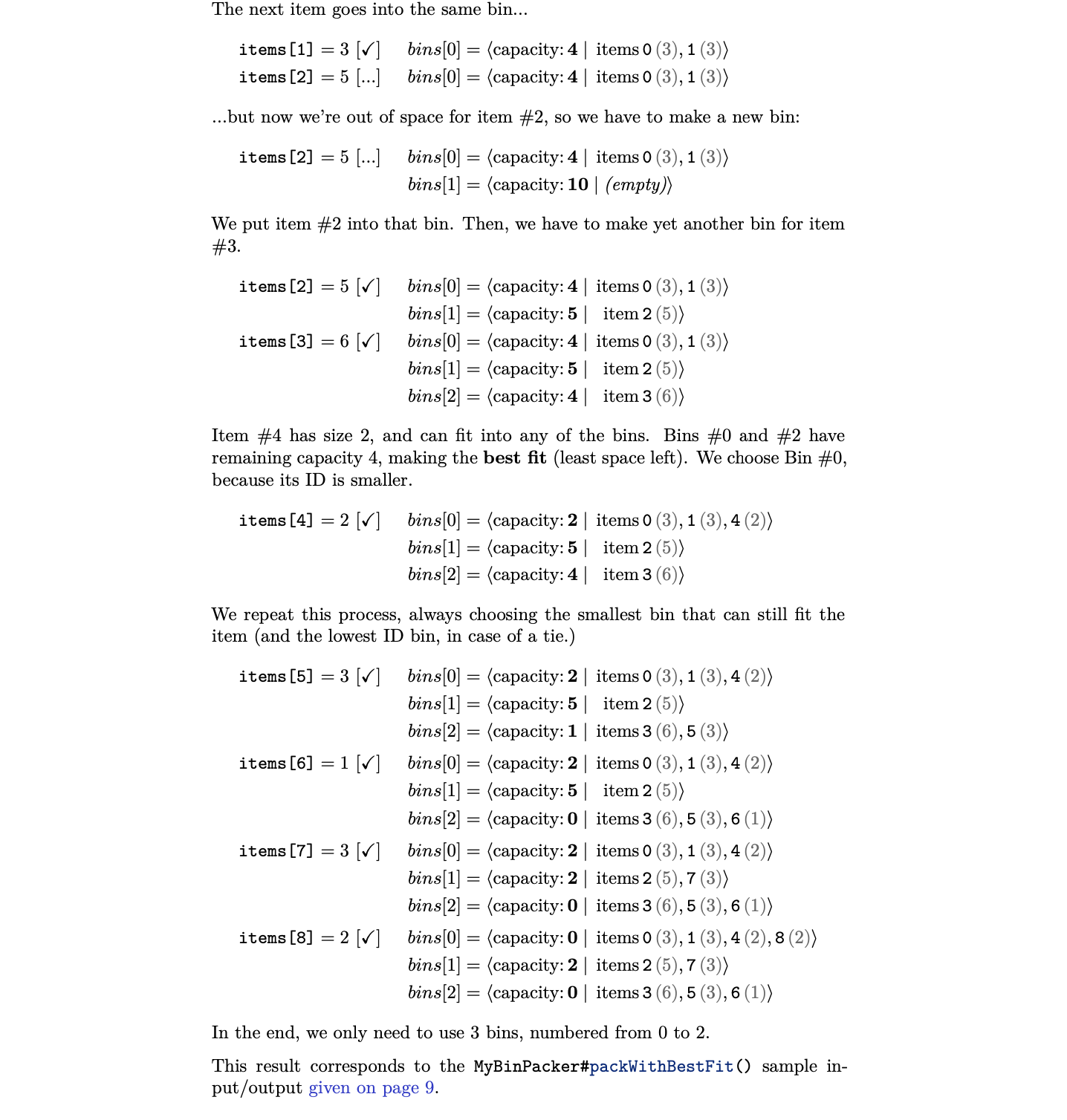 Solved 2 1 The Best Fit Algorithm The Best Fit Algorithm