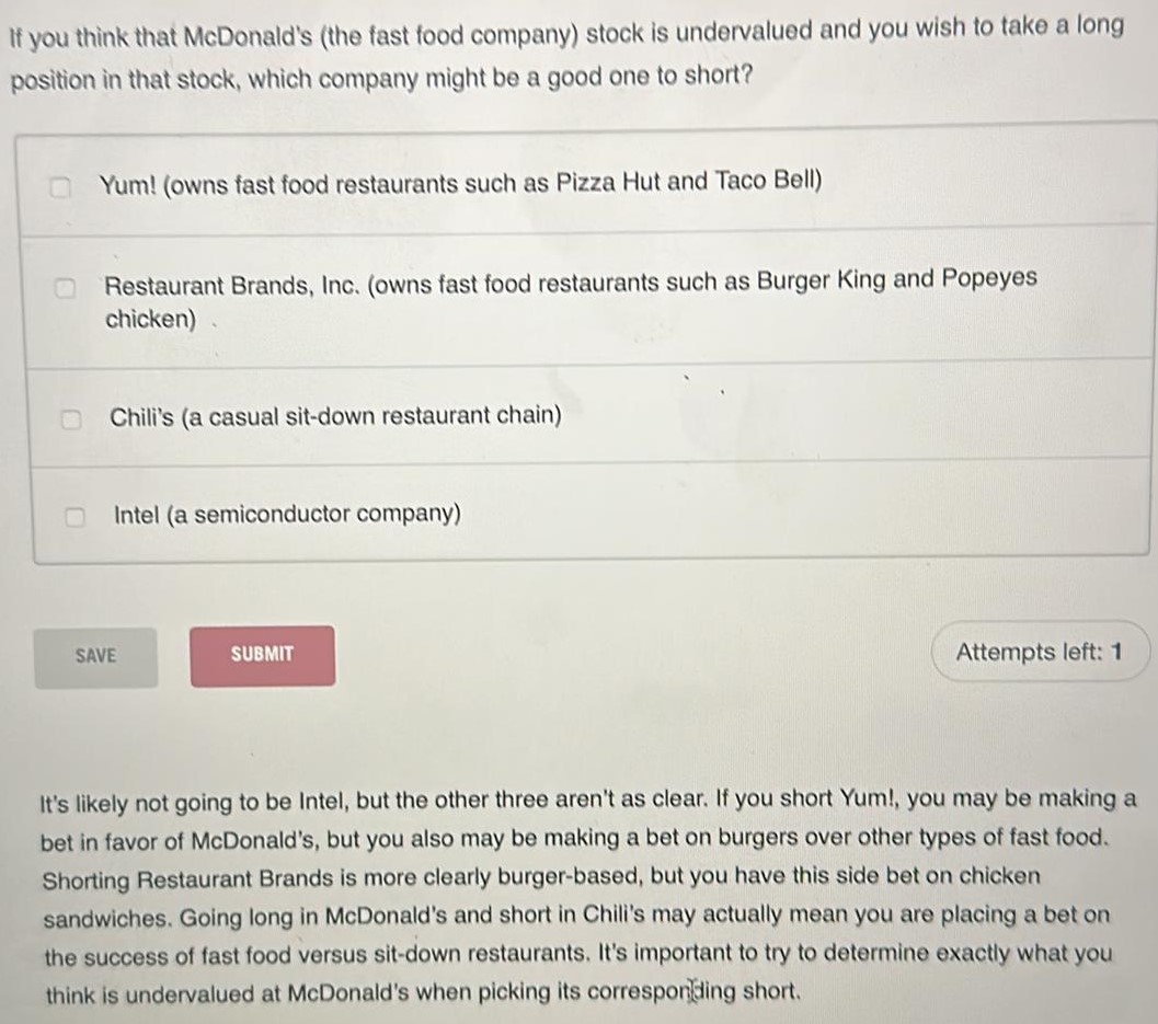 Solved If you think that McDonald's (the fast food company) | Chegg.com