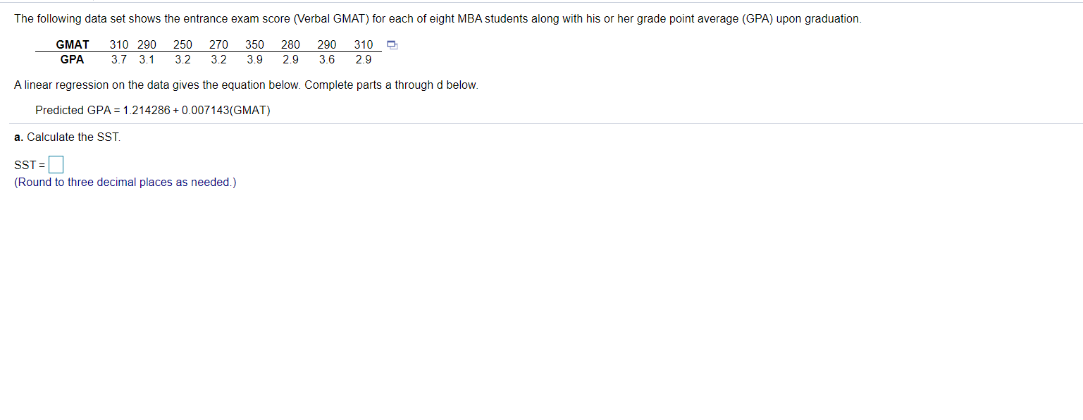 Solved b. Partition the total sum of squares into the SSR | Chegg.com