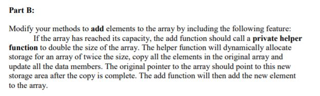 Solved Implement a template container class that | Chegg.com