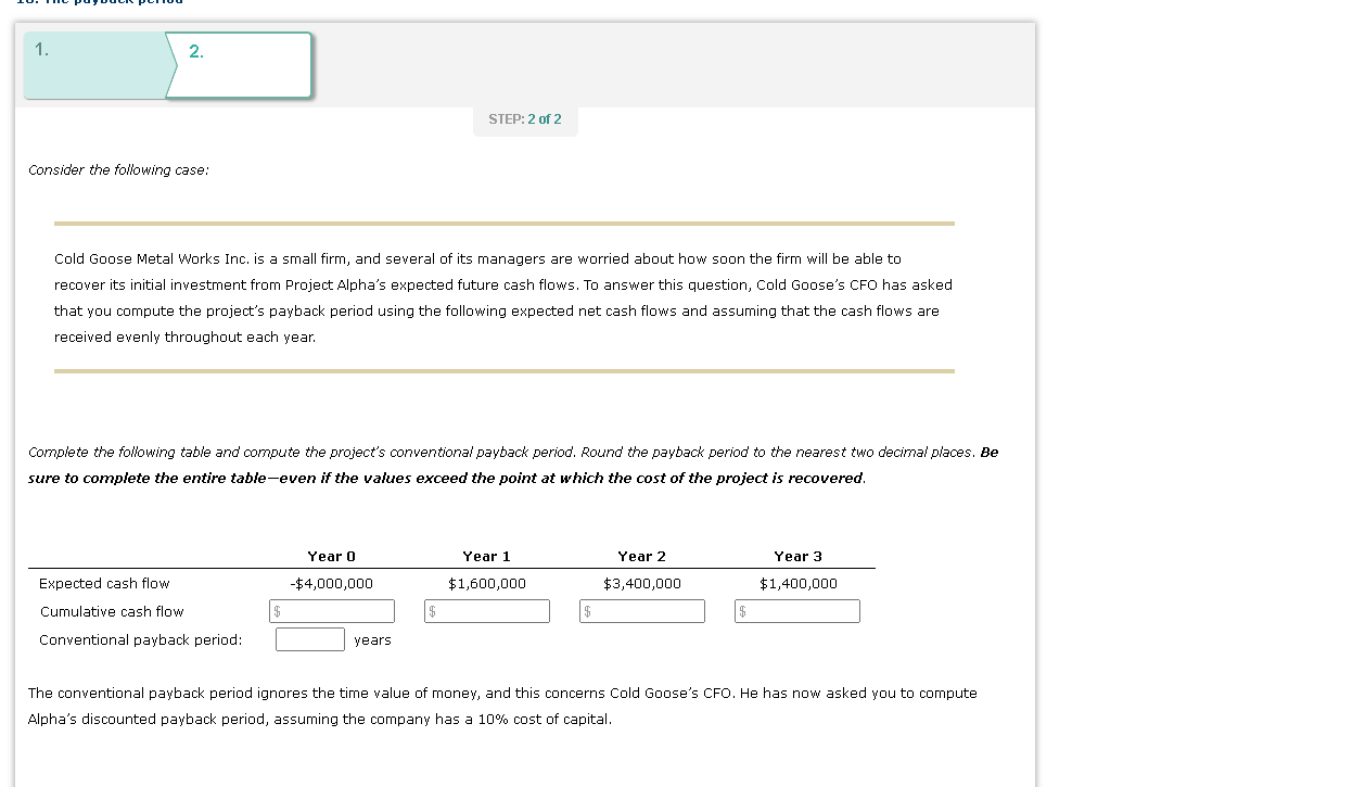 Solved Consider the following case: Cold Goose Metal Works | Chegg.com