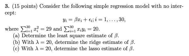 Solved 3 15 Points Consider The Following Simple 