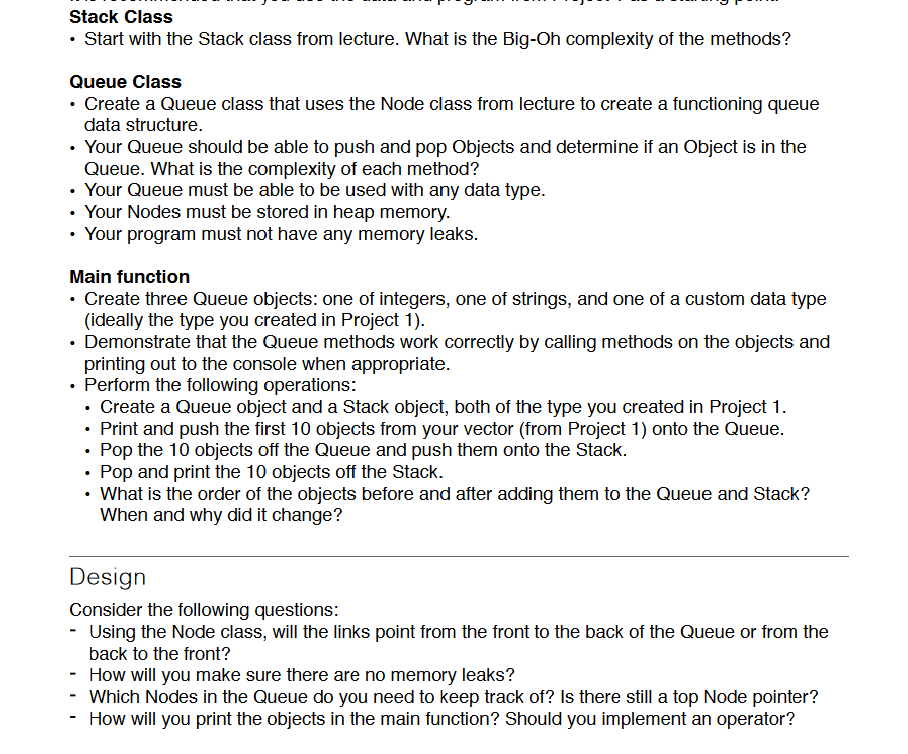 The Node and Stack classes are pre-written, and I've | Chegg.com