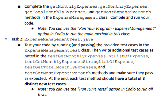 Solved • Section 1 o Task 1: ExpenseFileReader.java • | Chegg.com