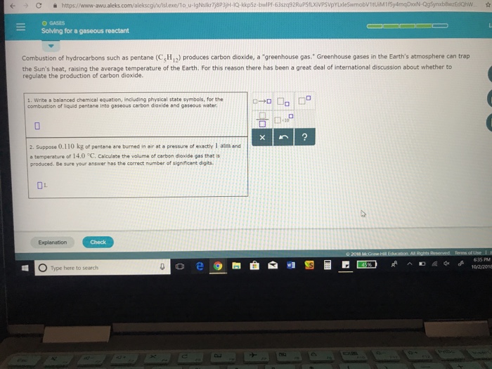 Solved t-) C https://www. -O GASES Solving for a gaseous | Chegg.com