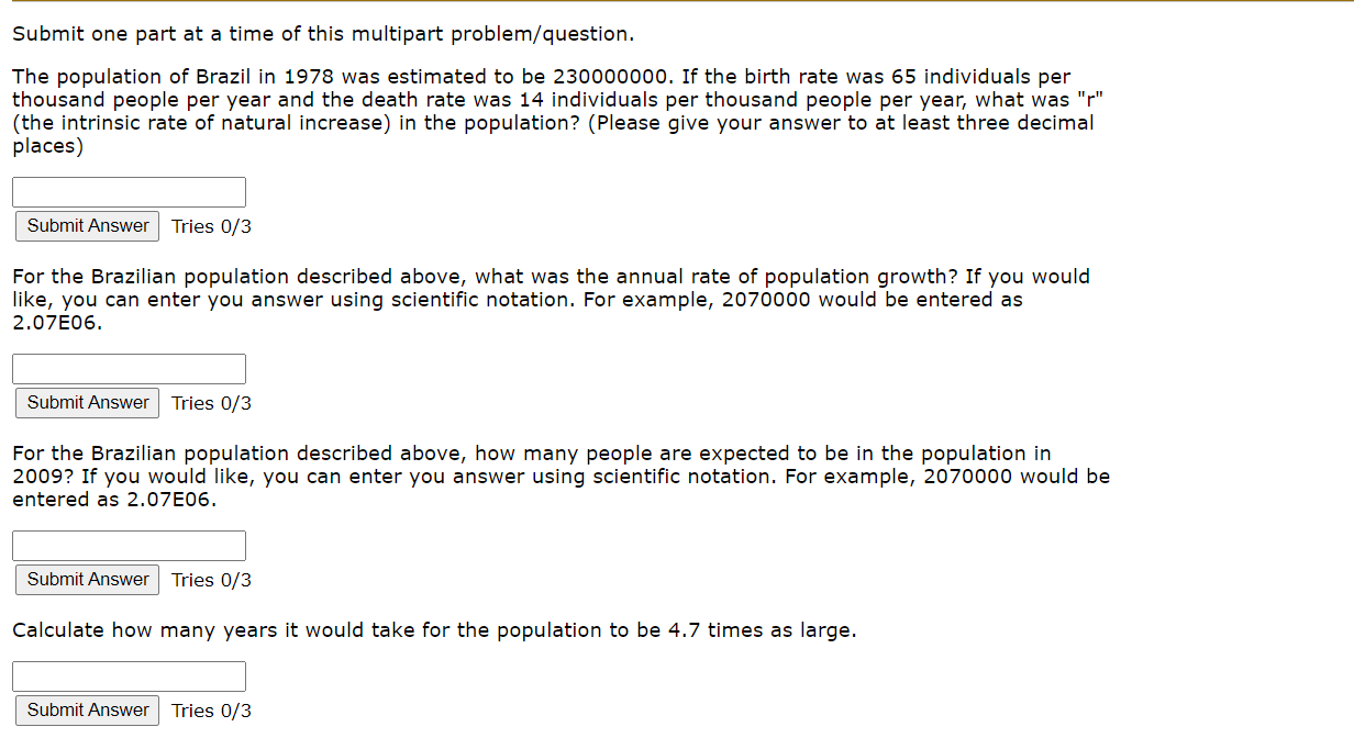 Solved Submit one part at a time of this multipart | Chegg.com