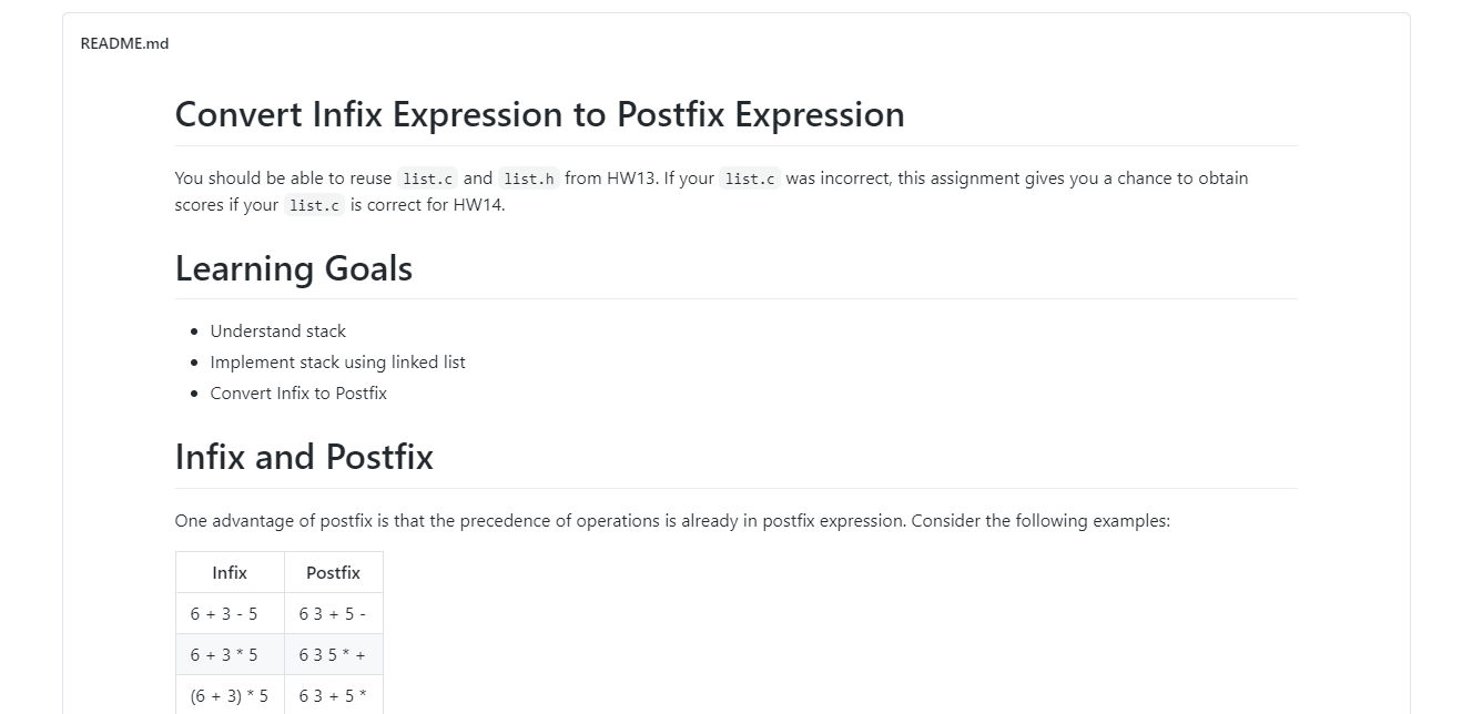 Solved This homework you are converting infix expressions to | Chegg.com