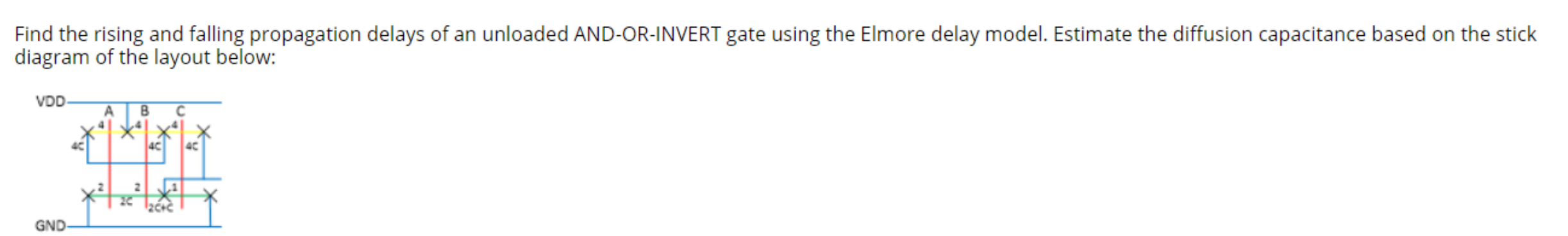 Find the rising and falling propagation delays of an | Chegg.com