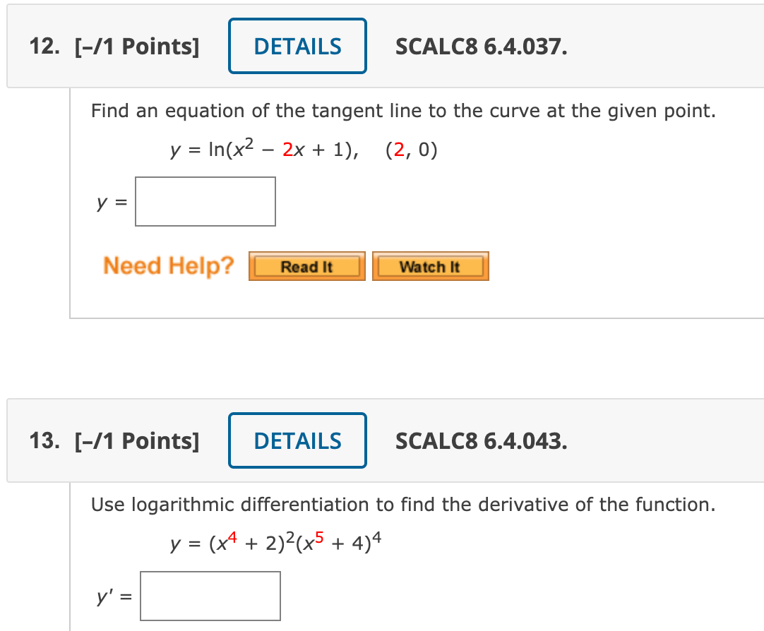 Solved Find an equation of the tangent line to the curve at | Chegg.com