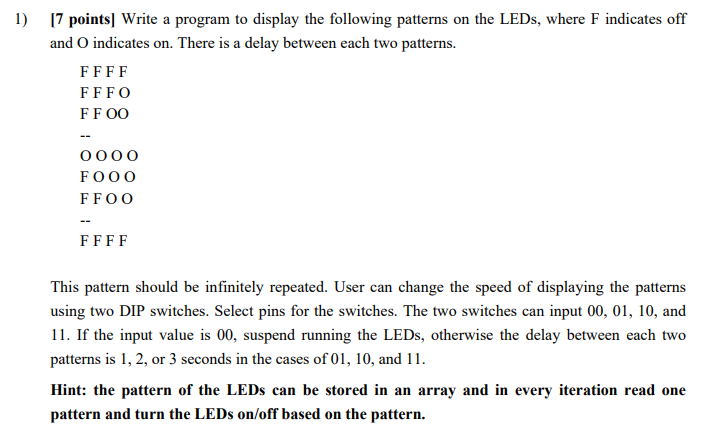 [7 points] Write a program to display the following | Chegg.com