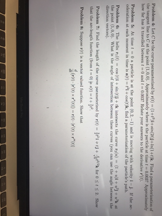 Solved Problem 4: Let C be the curve parameterized by | Chegg.com