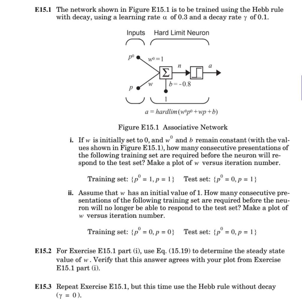 Solved E15.1 The network shown in Figure E15.1 is to be | Chegg.com