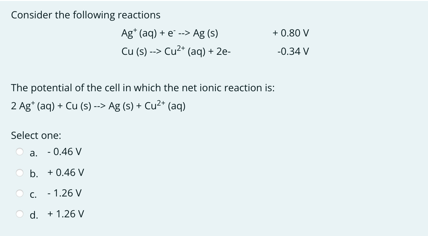 Solved Consider the following reactions | Chegg.com