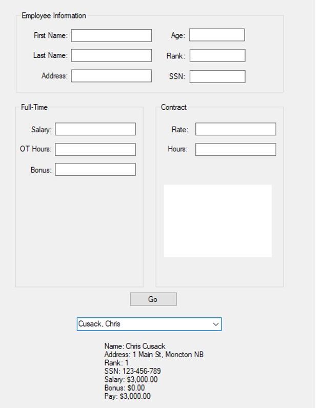 Language - Java (Netbeans IDE 8.2) Employee | Chegg.com