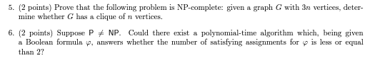 Solved 5. (2 ﻿points) ﻿Prove that the following problem is | Chegg.com