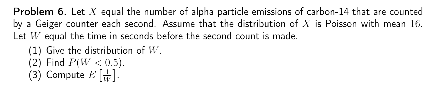 Solved Problem 6. Let X equal the number of alpha particle | Chegg.com