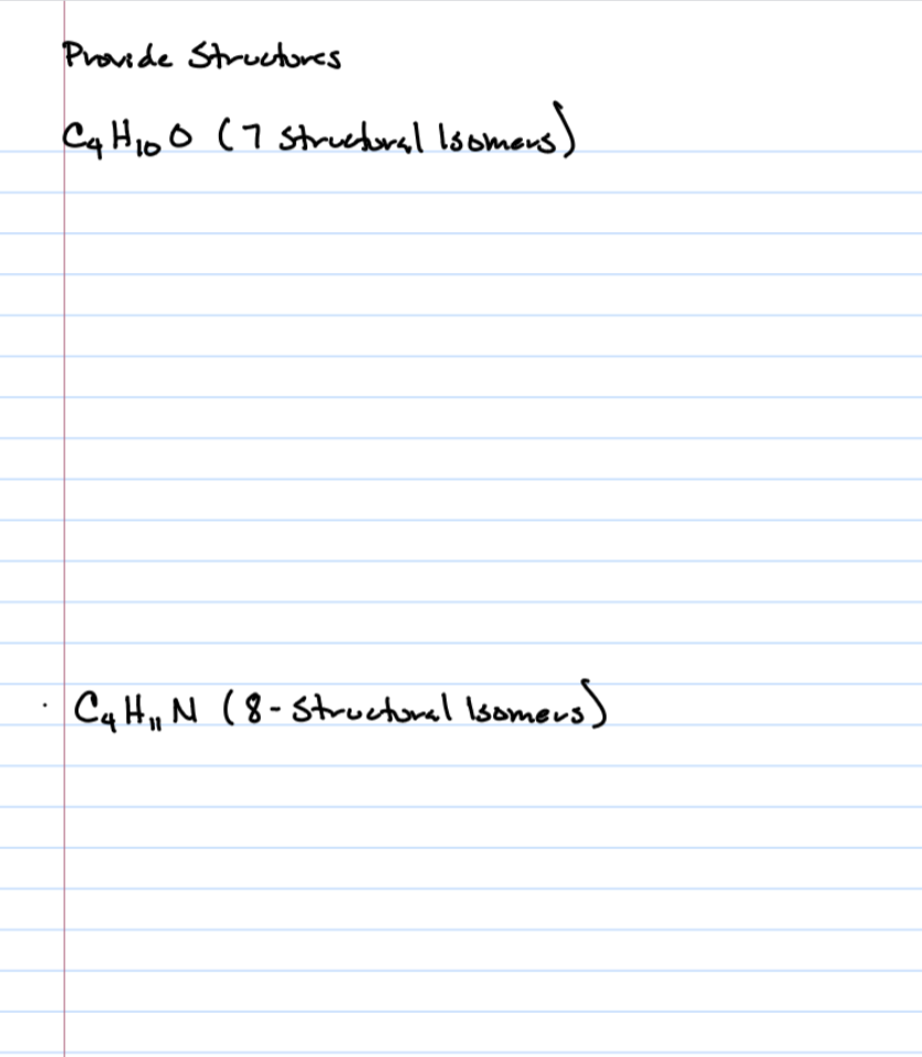 Solved Provide StructoresC4H10O ( 7 ﻿struetoral | Chegg.com